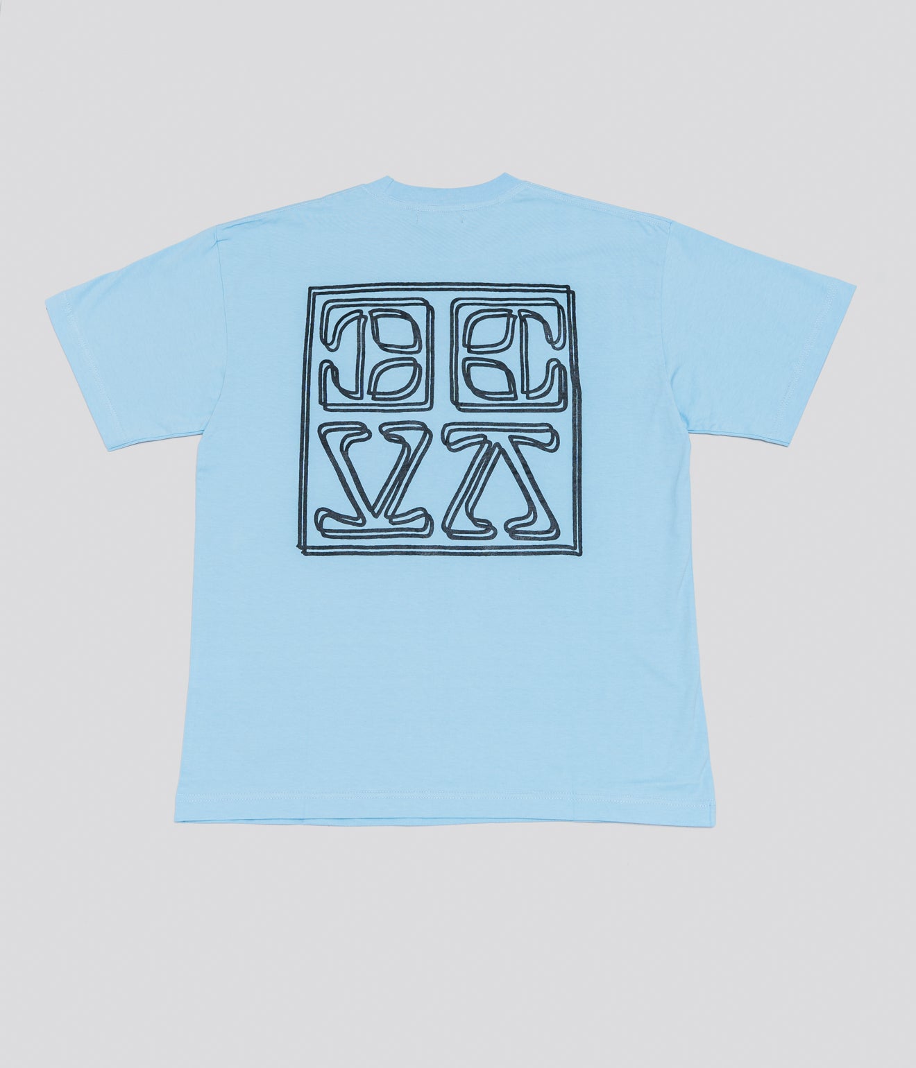 DEVÁ STATES "CRACKED LOGO T-Shirt" Washed Blue